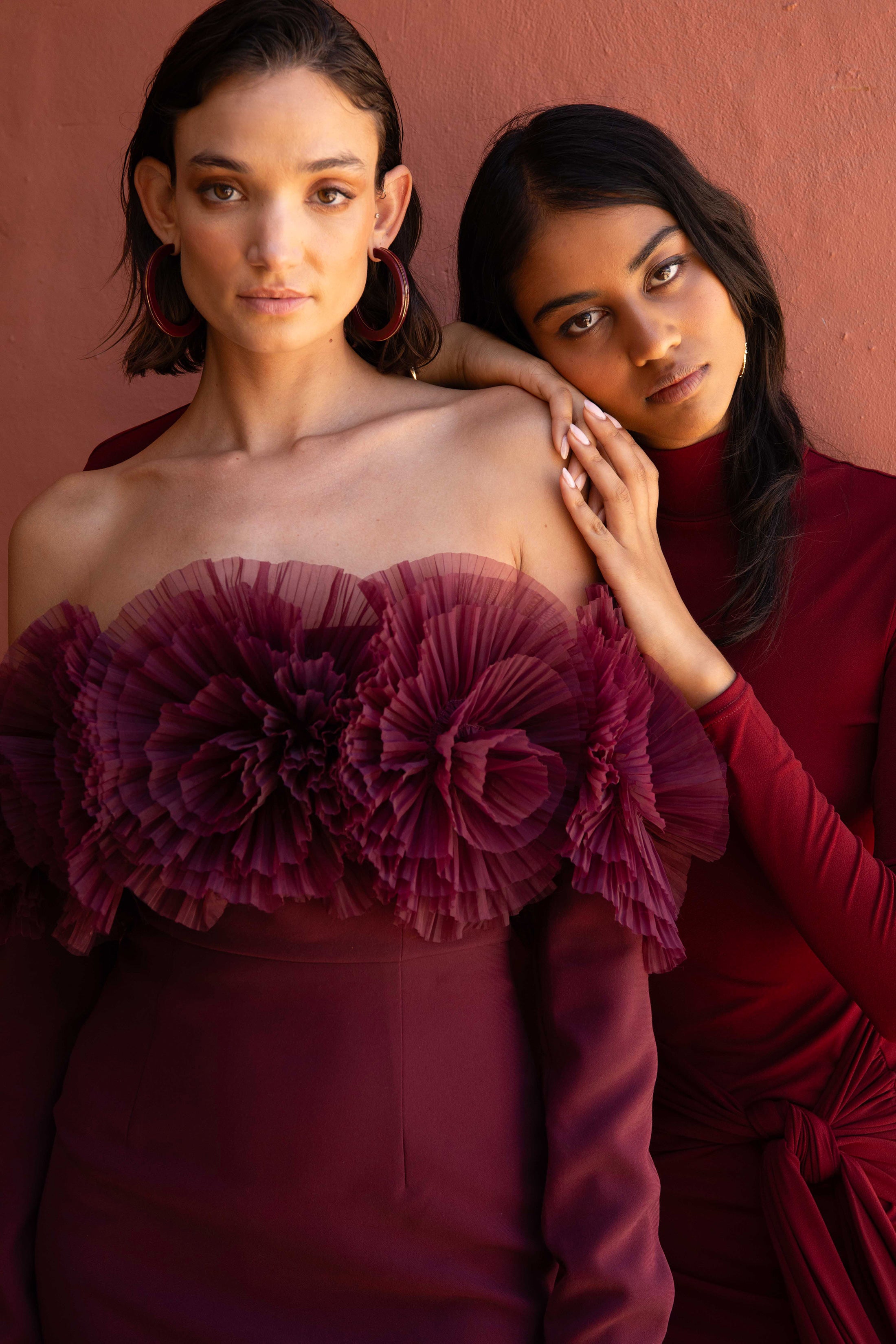 AURELIA DRESS MERLOT – SONYA MODA