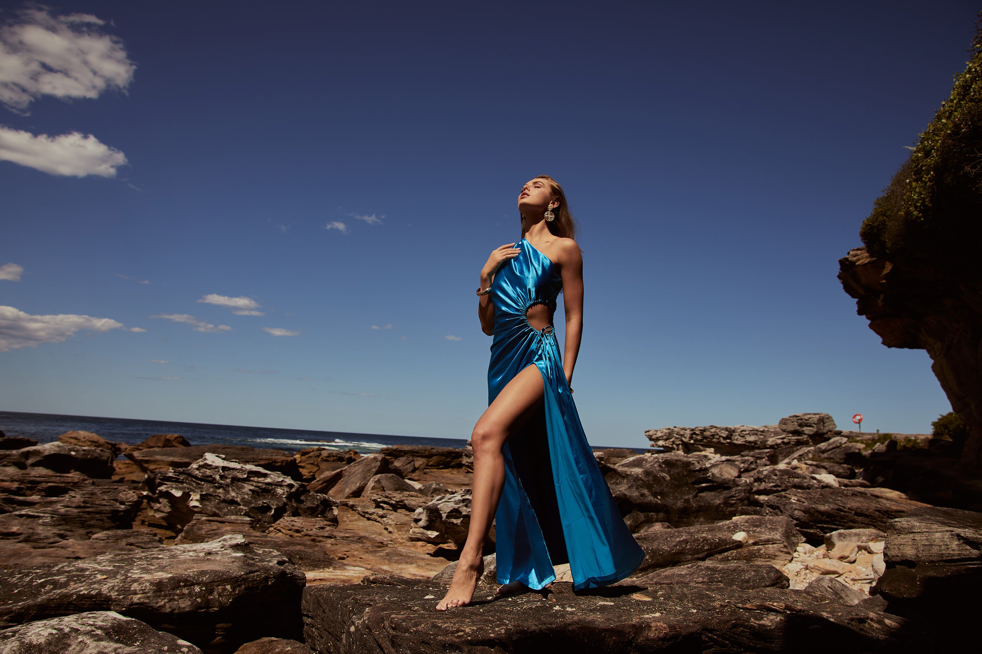 NOUR CYAN DRESS – SONYA MODA