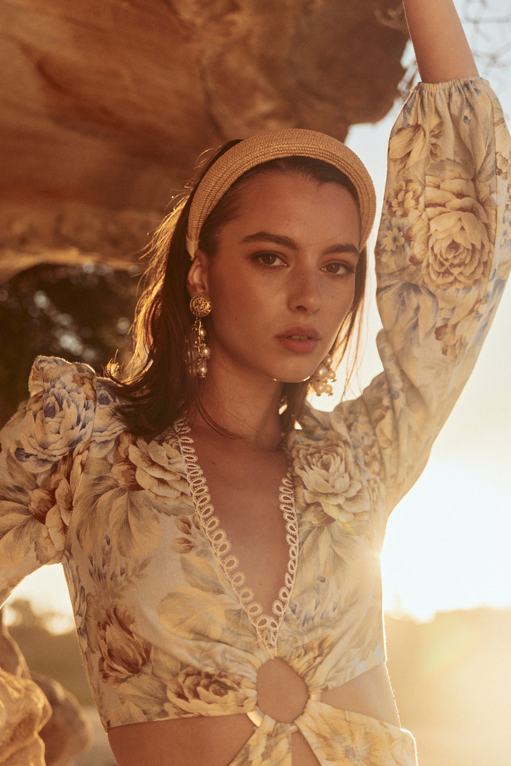 CUT OUT PRINTED LINEN MINI DRESS – SONYA MODA